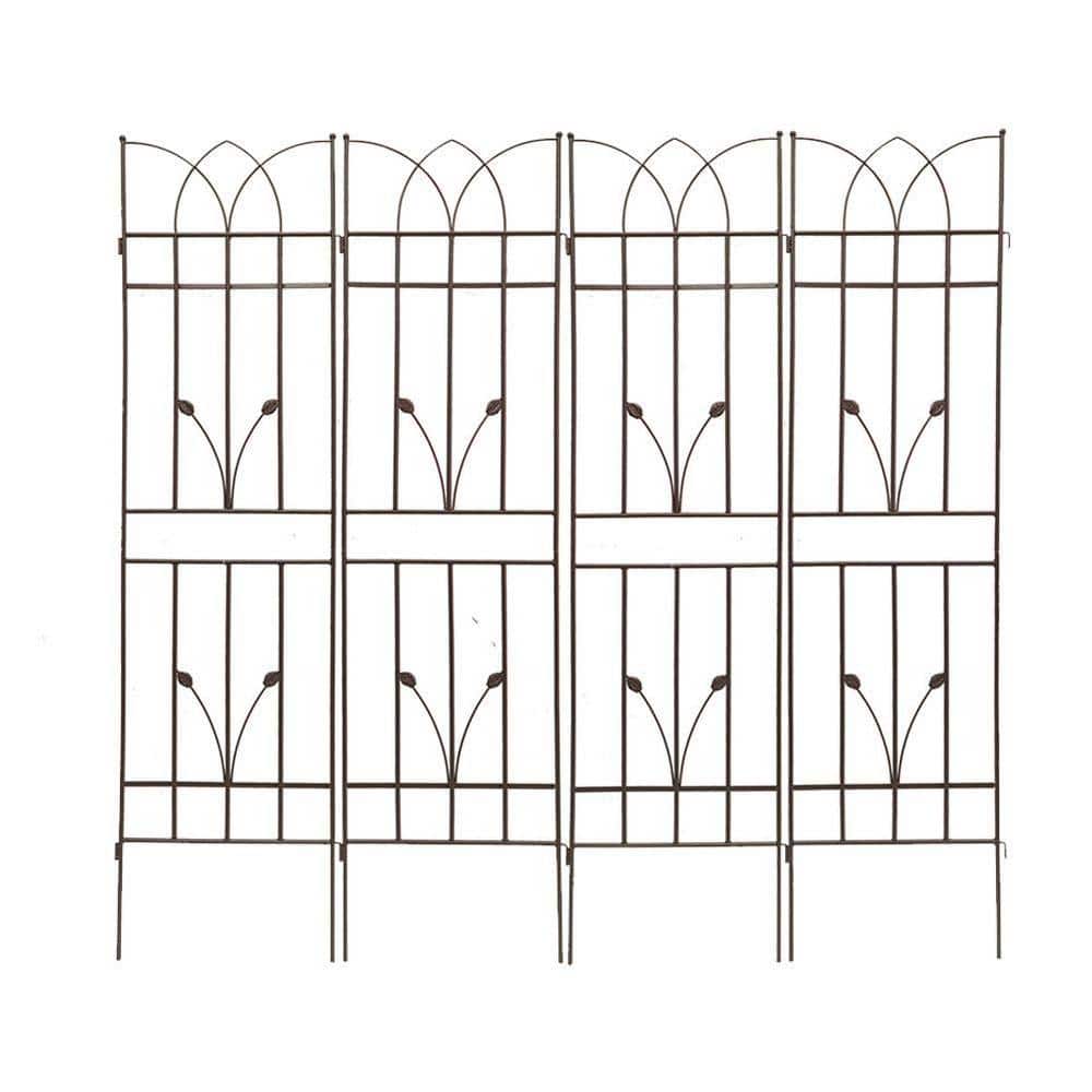 Sudzendf 71 in. Outdoor Garden Metal Rustproof Plant Climbing Trellis ...