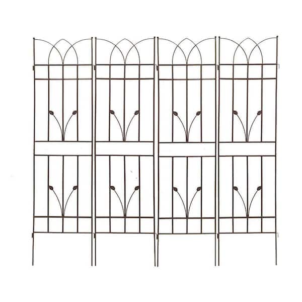 Sudzendf 71 in. Outdoor Garden Metal Rustproof Plant Climbing Trellis ...