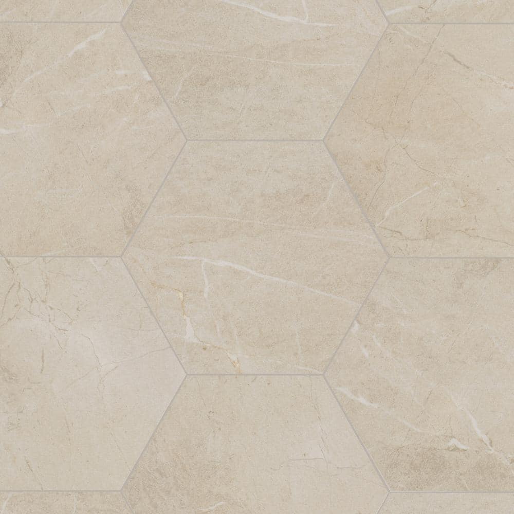 Daltile Perpetuo Elegant Beige 8 in. x 9 in. Glazed Porcelain Floor and ...
