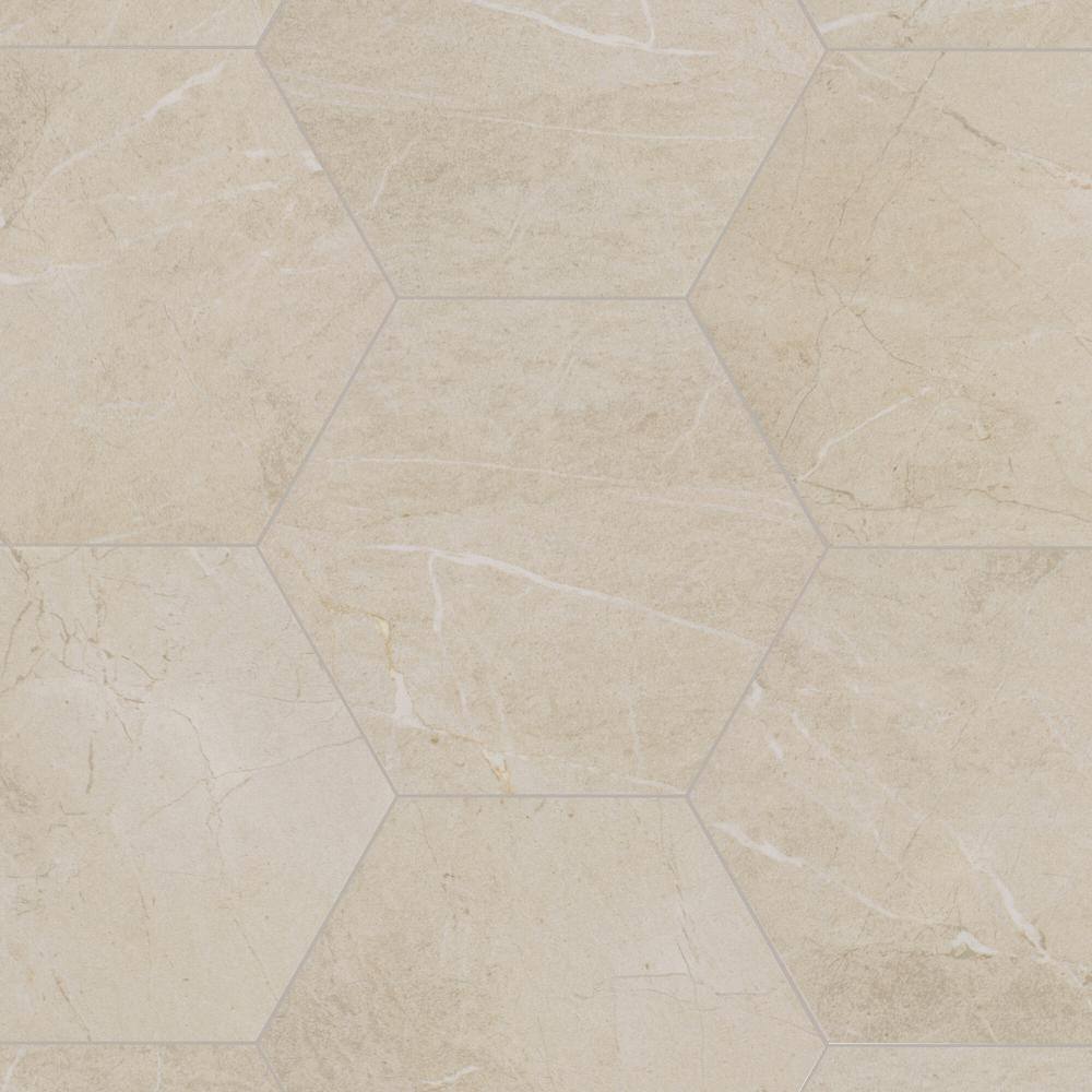 Daltile Perpetuo Elegant Beige 8 in. x 9 in. Glazed Porcelain Floor and ...