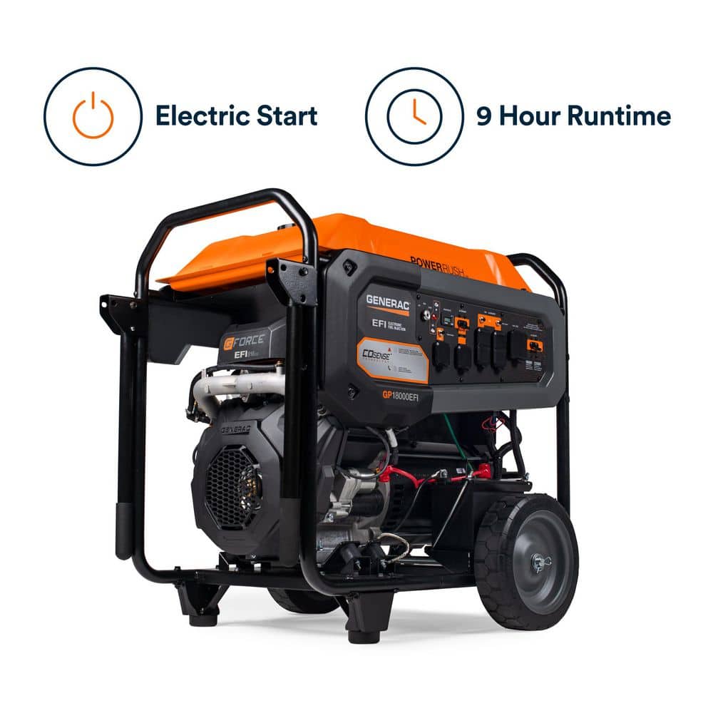 Generac 22500 / 18000-Watt Gas Portable Generator with Electric Start ...