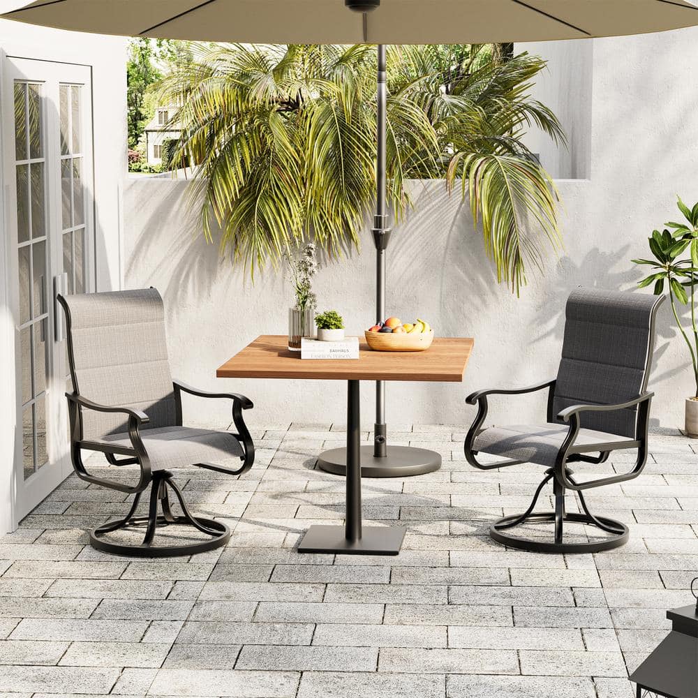ELPOSUN Outdoor Dining Armchairs with Cushion-Gentle Rocking Motion And ...
