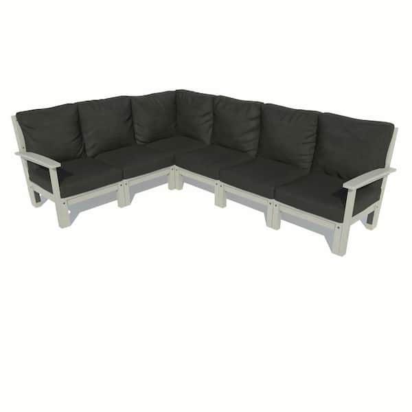 Highwood Bespoke Deep Seating 6-Piece Plastic Outdoor Sectional Sofa ...