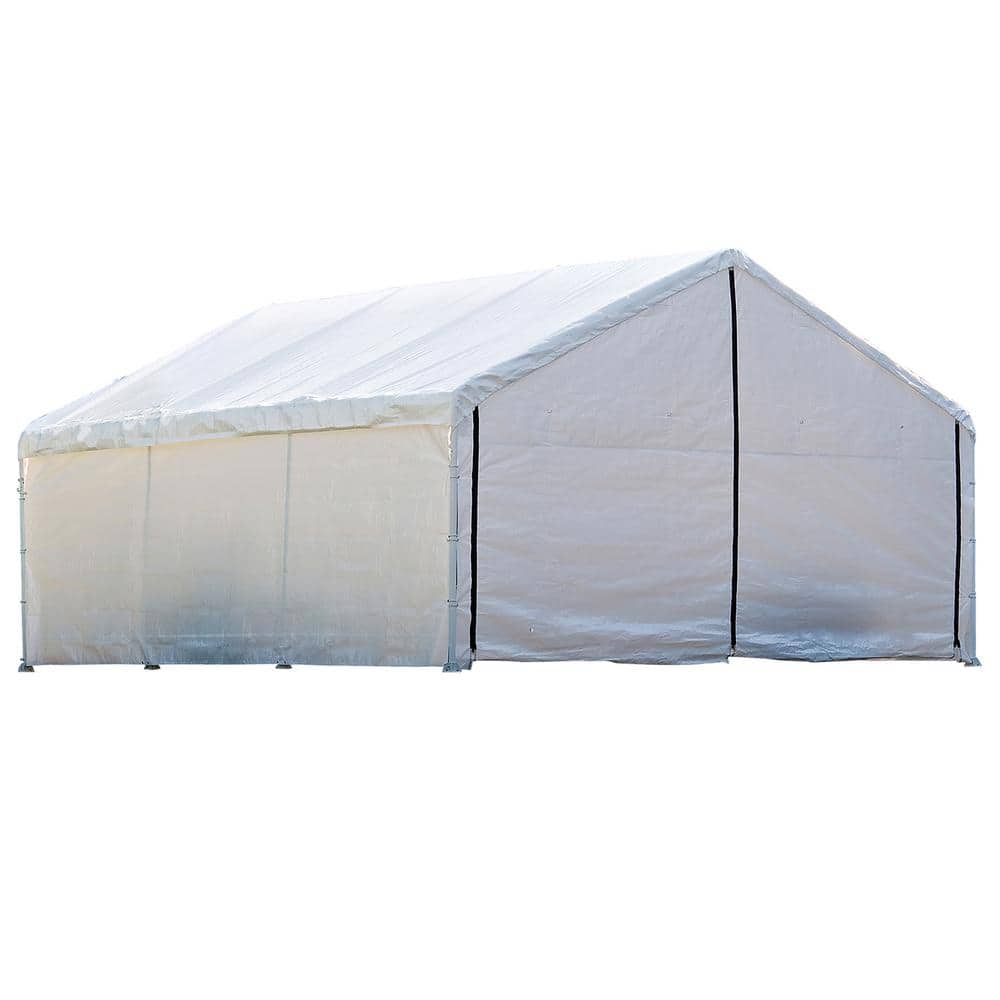 ShelterLogic 18 ft. W x 30 ft. D x 10 ft. H SuperMax Fire-Rated Canopy ...