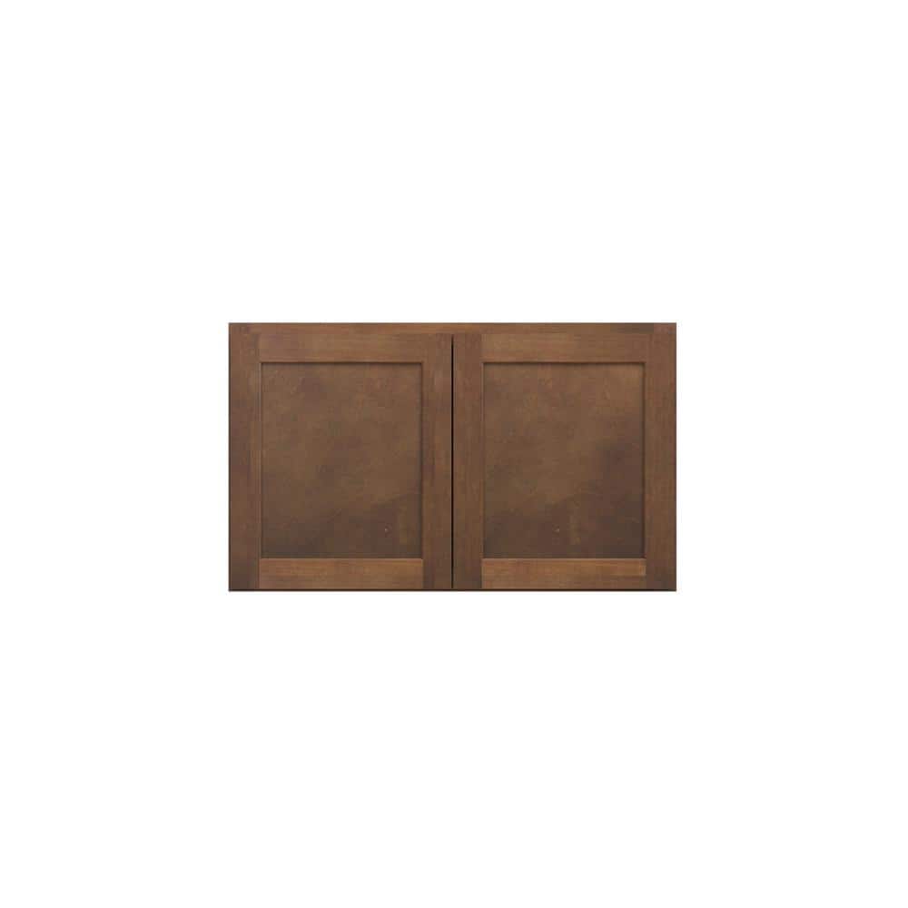 Kunal Kitchens Amherst Shaker 30 in. W x 18 in. H x 12 in. D in Walnut ...