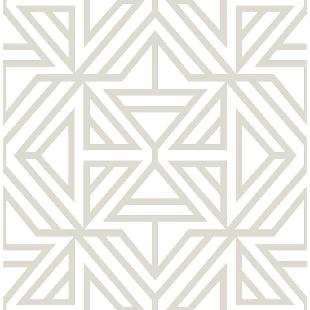 A-Street Prints Helios Bone Geometric Bone Wallpaper Sample 2902 ...