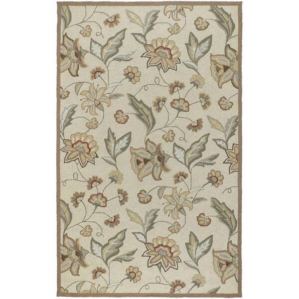 Artistic Weavers Lilium Beige 2 ft. x 3 ft. All-Weather Patio Area Rug ...