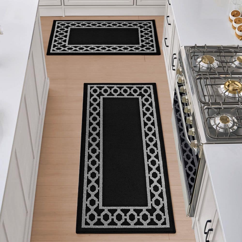 Jean Pierre NEW YORK Christine Border Black/Twisted Gray 2 ft. x 5 ft ...