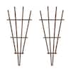 Outdoor Essentials Homestead 48 in. Walnut‐Tone Fan Trellis (2‐Pack ...