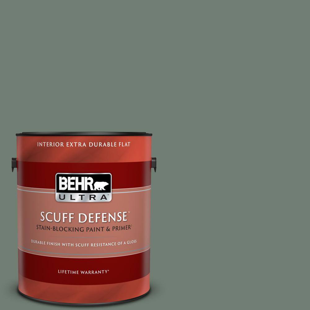 BEHR ULTRA 1 gal. #N420-5 Boreal Extra Durable Flat Interior Paint ...