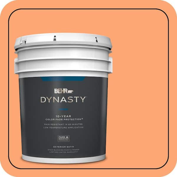 BEHR DYNASTY 5 gal. #240B-4 Marmalade Satin Enamel Exterior Stain ...