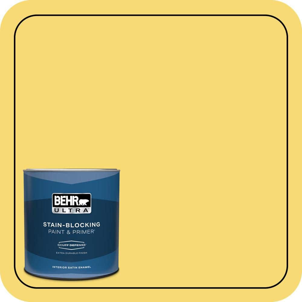BEHR ULTRA 1 qt. #P310-5 Solar Energy Extra Durable Satin Enamel ...