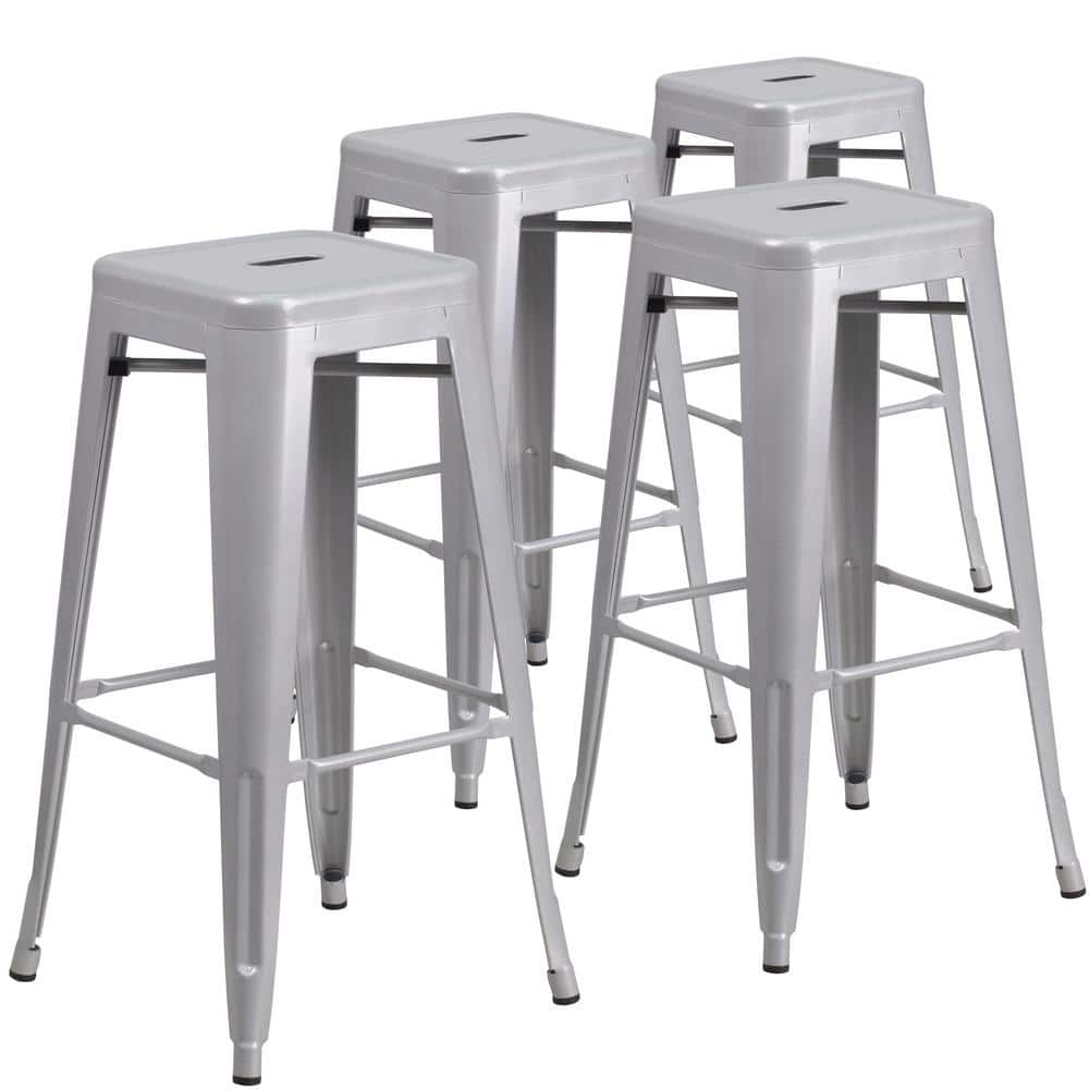 Carnegy Avenue Stackable Metal Outdoor Bar Stool (4-Pack) CGA-CH-138592 ...