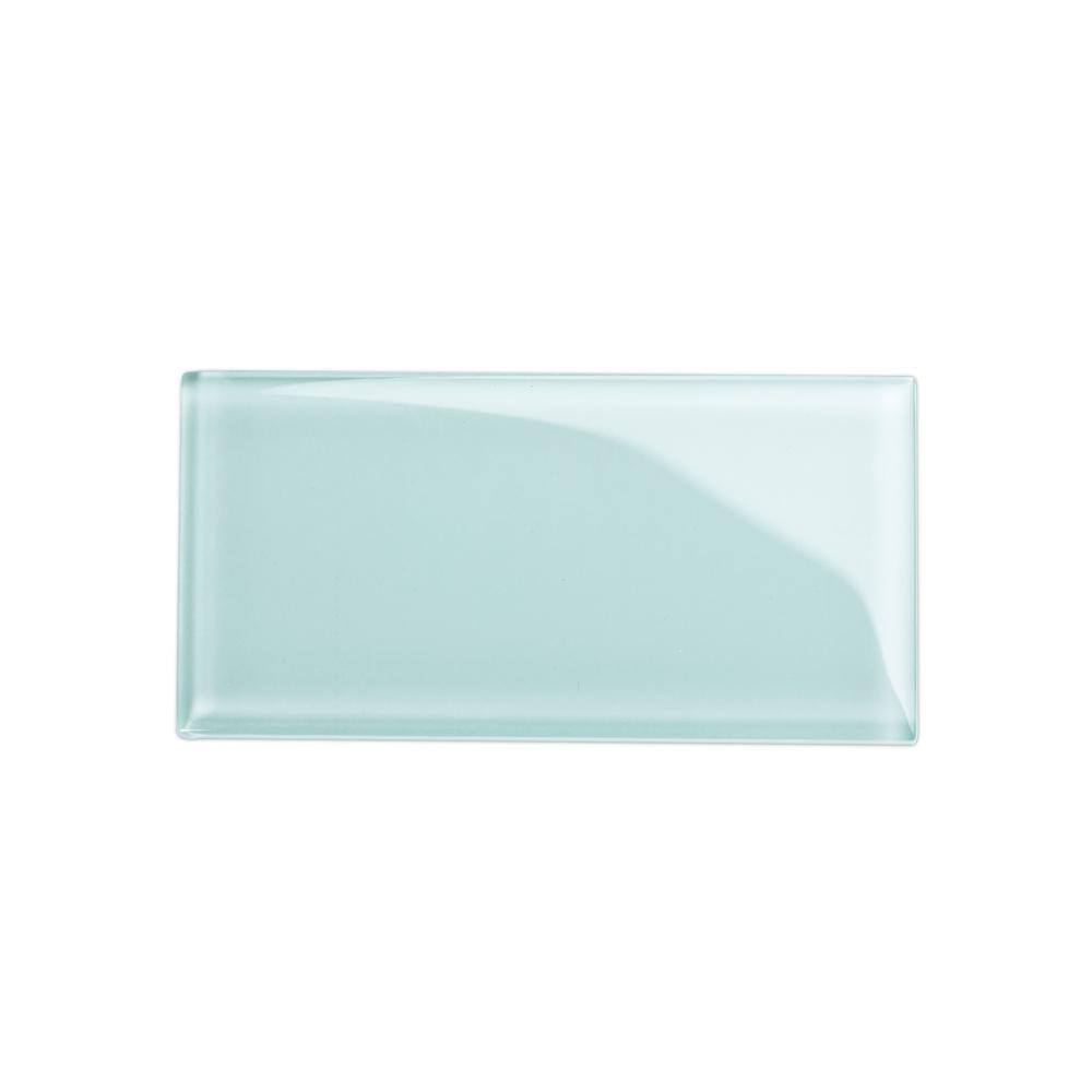 Giorbello Baby Blue Glass Subway Tile - 3 in. x 6 in. x 8 mm Tile ...