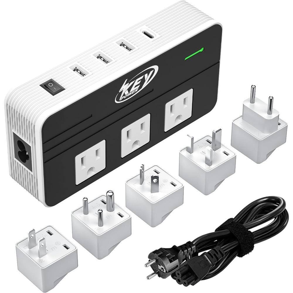 Lukyamzn International Travel Adapter Voltage Converter with 3-Outlet ...