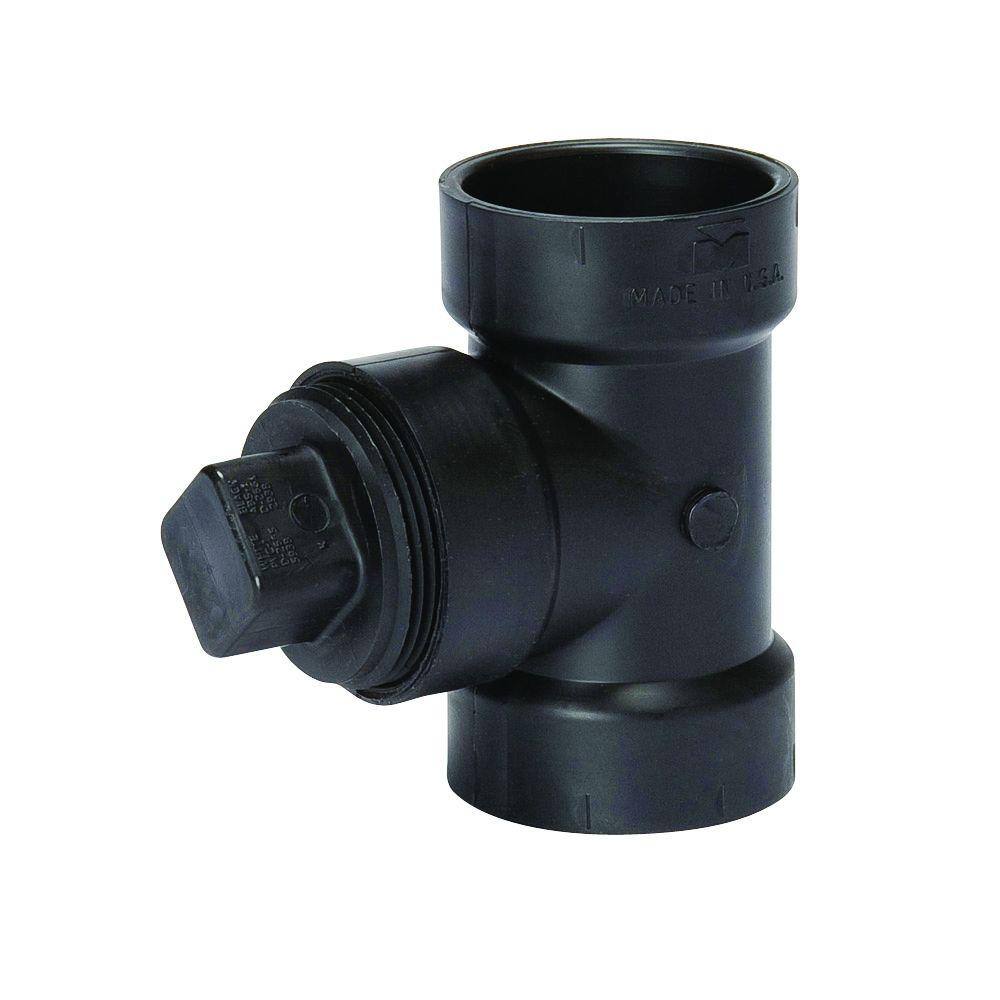Mueller Streamline 1-1/2 in. ABS Cleanout Tee 02997H - The Home Depot