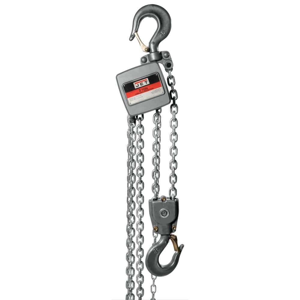 Jet AL100-300-20 3-Ton Hand Chain Hoist with 20 ft. of Lift 133320 ...