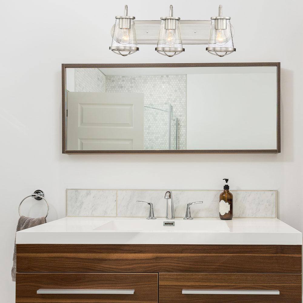 Designers Fountain Darby 24 in. 3-Light Satin Platinum Industrial ...