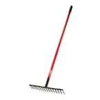 Bully Tools 16 in. Steel Head Bow Rake with Fiberglass Handle-92379 ...