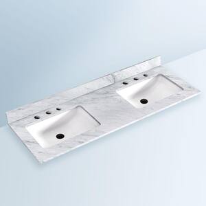 PROOX 60 in. W x 22 in. D Engineered Stone Composite Vanity Top in ...