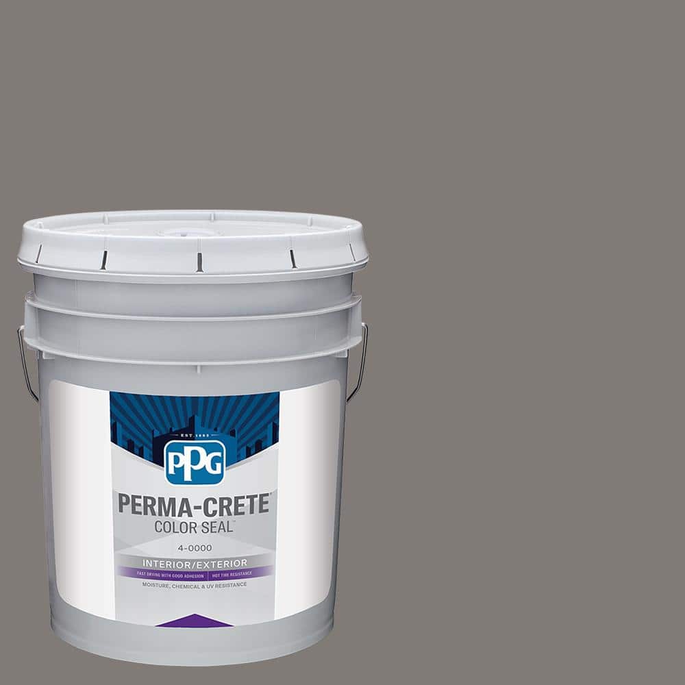 Perma-Crete Color Seal 5 gal. PPG1007-6 Cool Charcoal Satin Interior ...