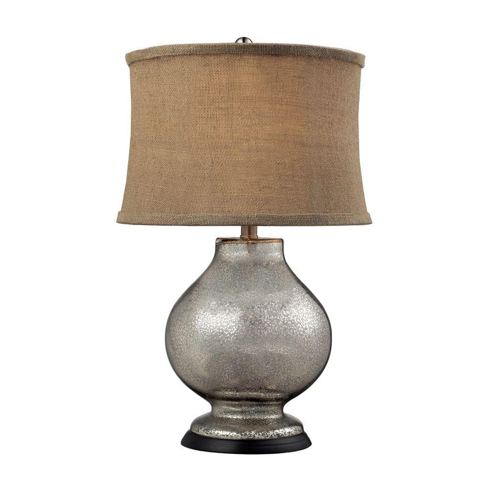 Titan Lighting Stonebrook 25 in. Antique Mercury Glass Table Lamp with ...