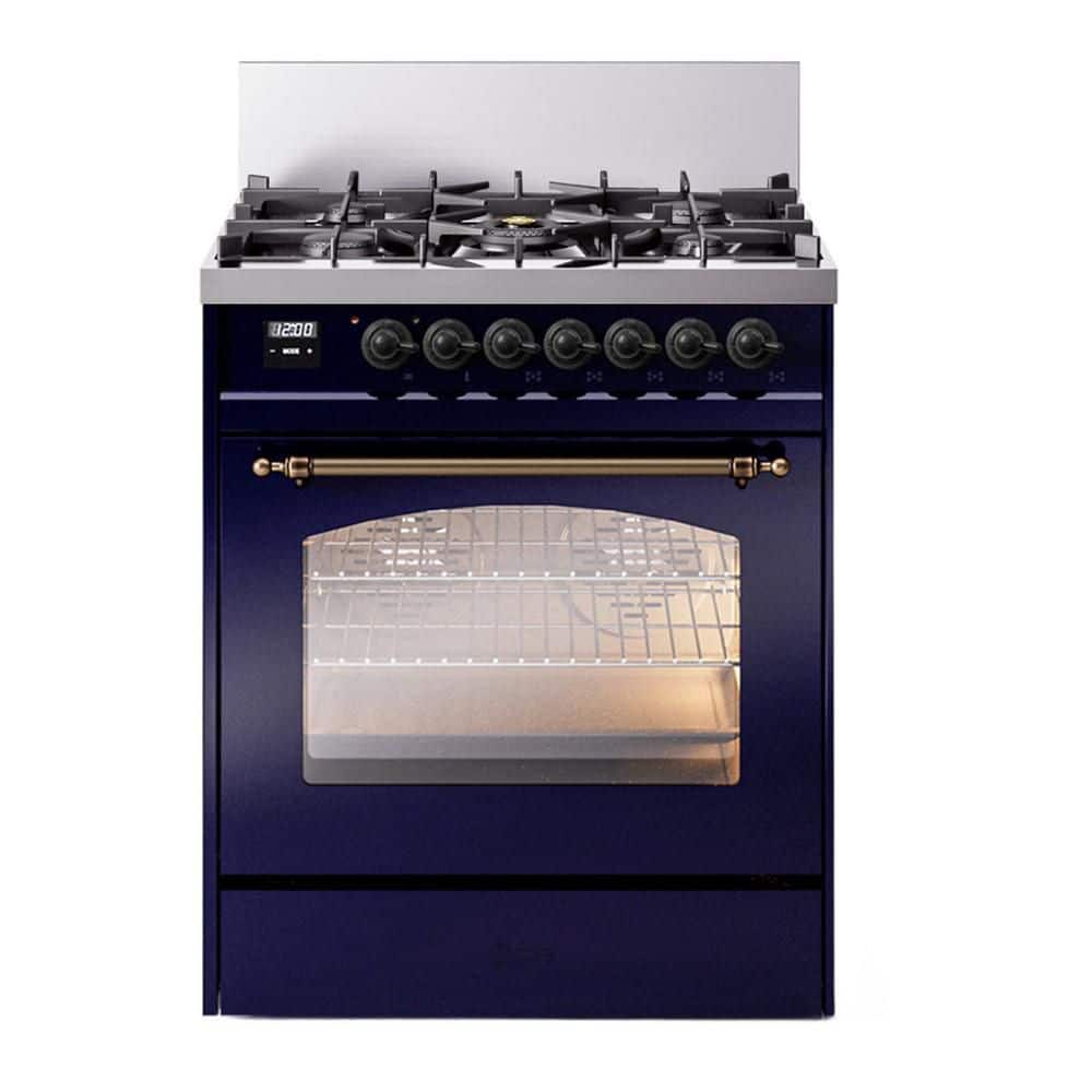 ILVE Nostalgie II 30 in. Dual Fuel Natural Gas Range with 5 Burners ...