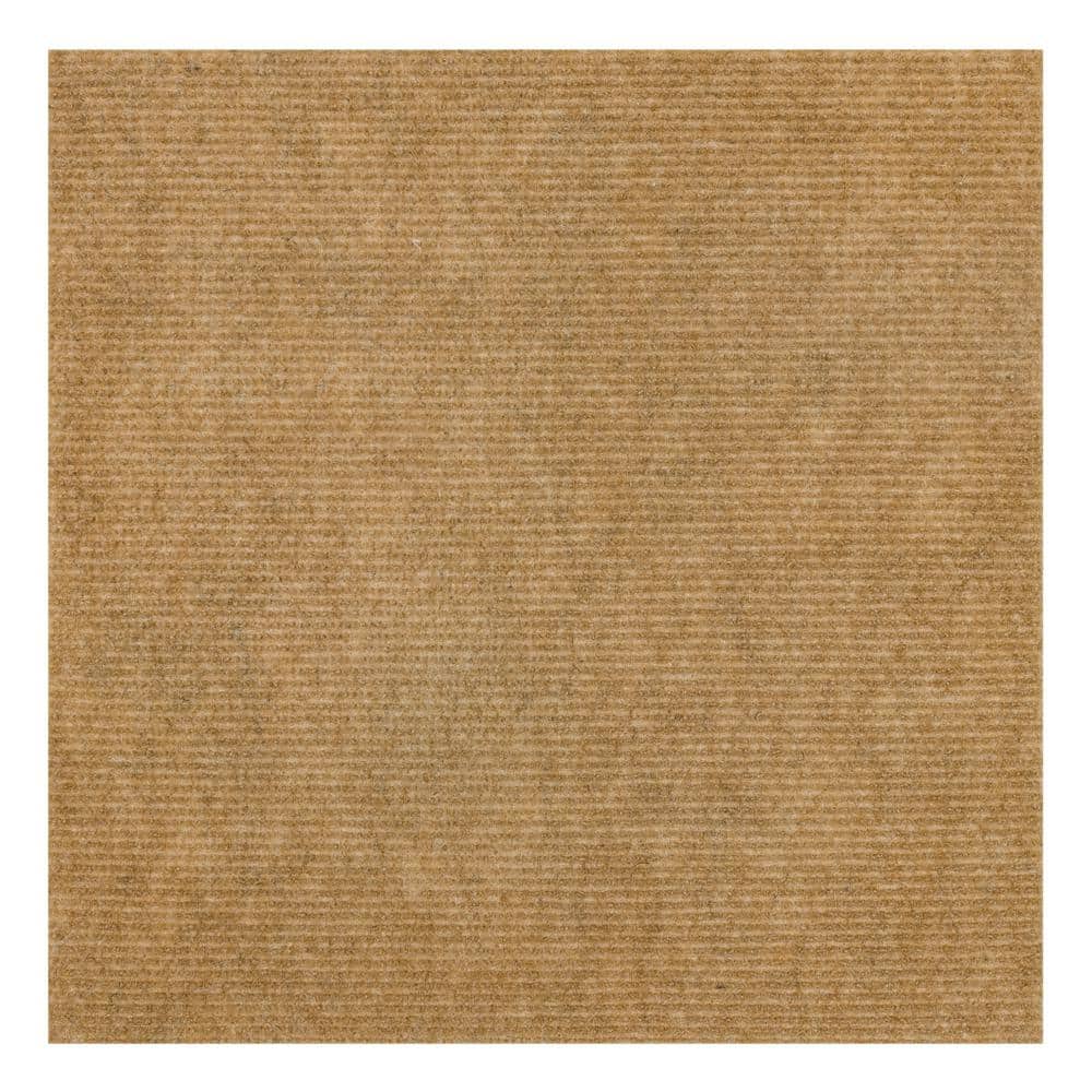 Mohawk Home Single Rib Polyester Tan Brown Residential 12 in. x 12 in ...