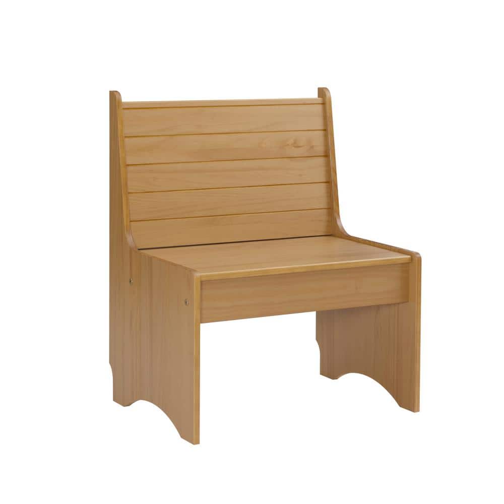 Linon Home Decor Faye Honey Small Back Rest Bench THD04216 - The Home Depot