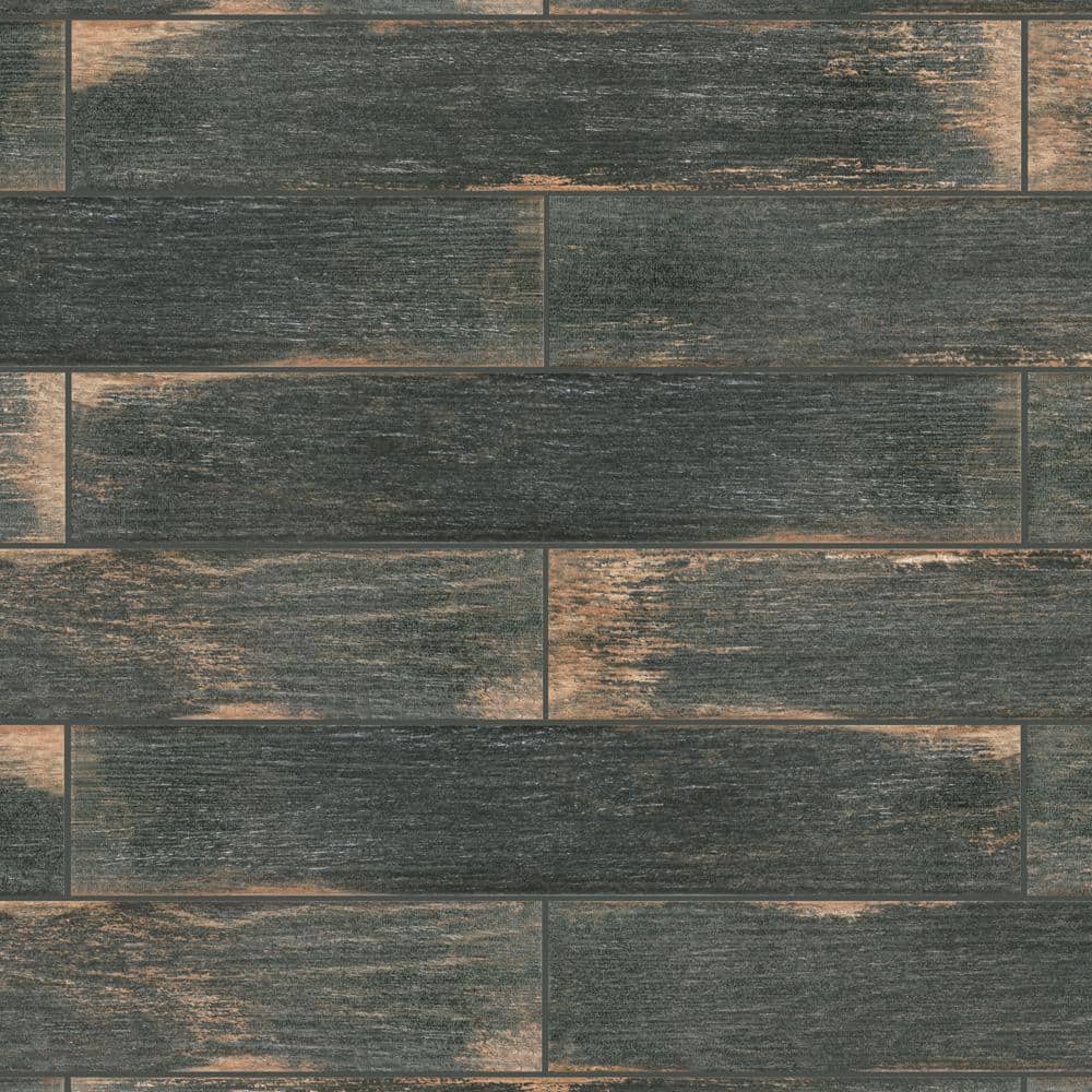 Merola Tile Bora Dark 3-1/8 in. x 8 in. Porcelain Floor and Wall Take ...