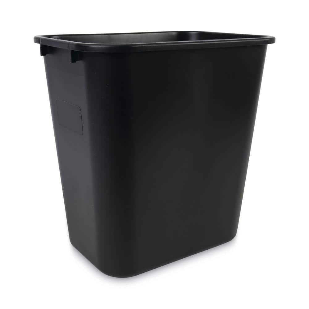 Boardwalk 7 Gal. Black Soft-Sided Plastic Household Trash Can ...