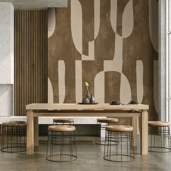 Veer Decor Mod Monolith Brown Wall Mural 8253-AJ2 - The Home Depot