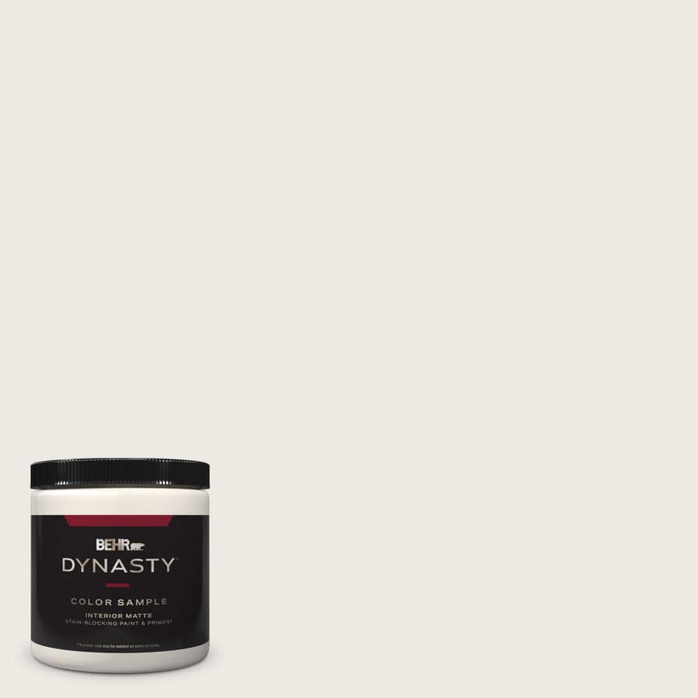 BEHR DYNASTY 8 oz. Designer Collection #DC-006 First Snow Matte Stain ...