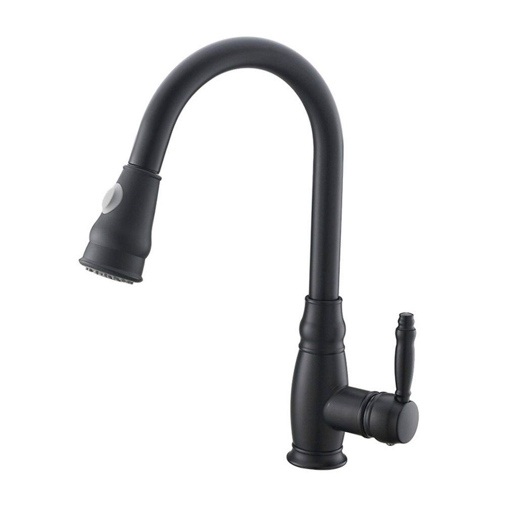 FLG Single Handle Pull Down Sprayer Kitchen Faucet with Pull Out Spray ...