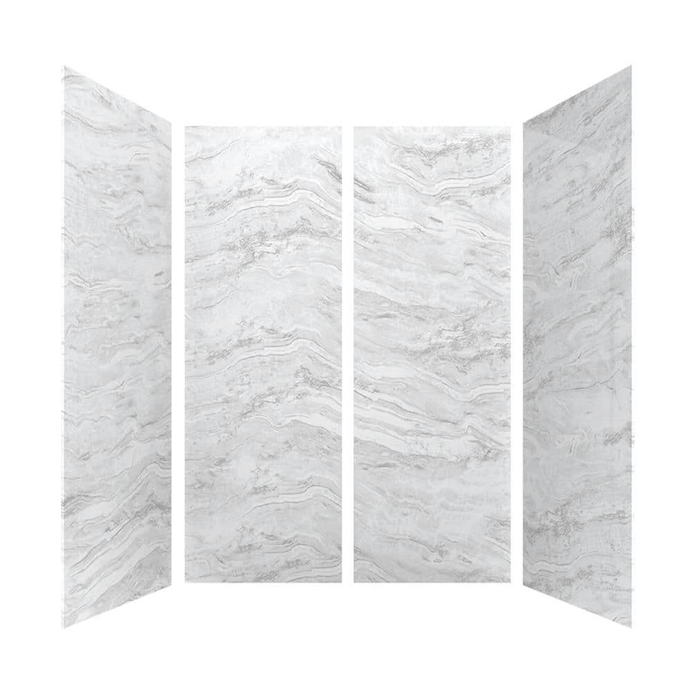 CASTICO 60 in. L x 32 in. W x 84 in. H Glue-Up Alcove Solid Composite ...