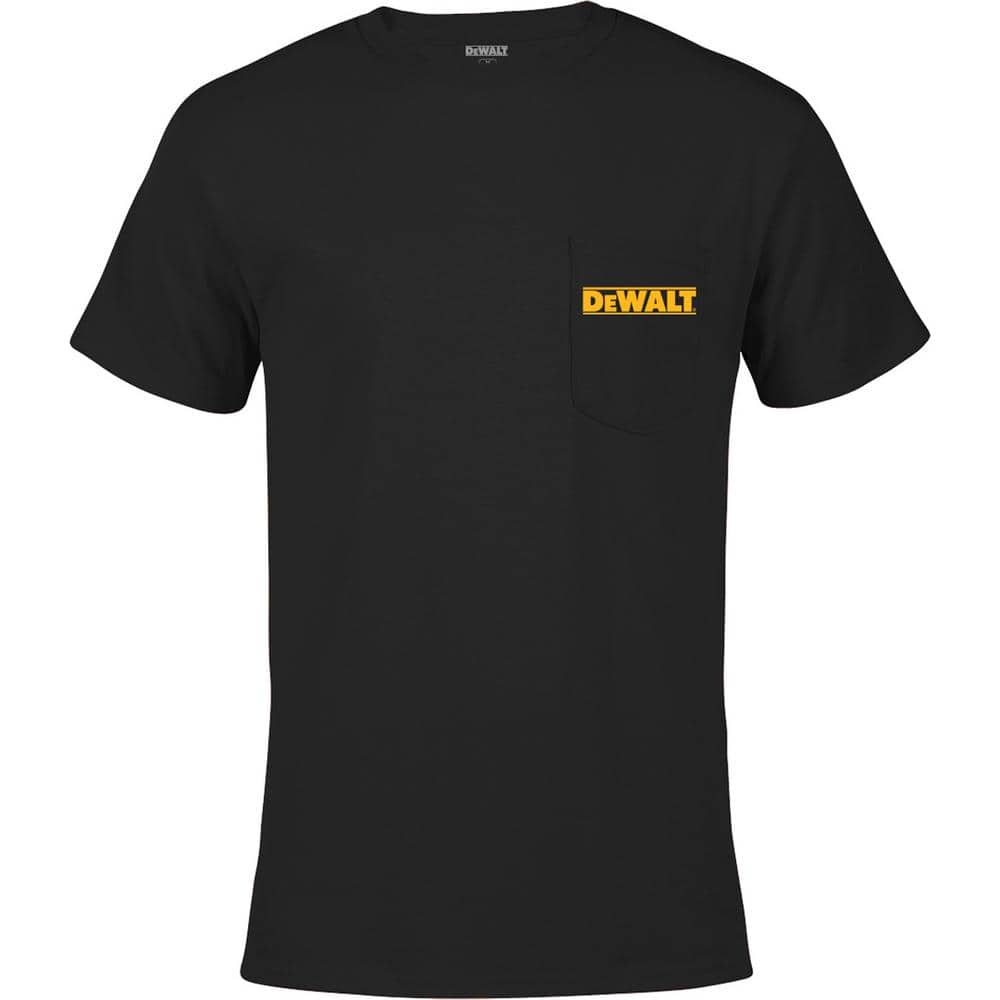 DEWALT Magnum Men's X-Large Black Cotton Short Sleeve Pocket T-Shirt ...