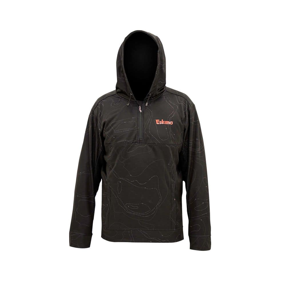 Eskimo Shanty Boss Topographic Hoodie, Men's, Topo/Black, Medium, 33936 ...