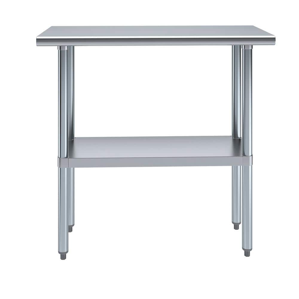 AMGOOD 16 in. x 36 in. Stainless Steel Table AMG WT-1636 - The Home Depot