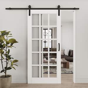 ARK DESIGN 72 in. x 96 in. 10-Lite Tempered Clear Glass White Primed ...