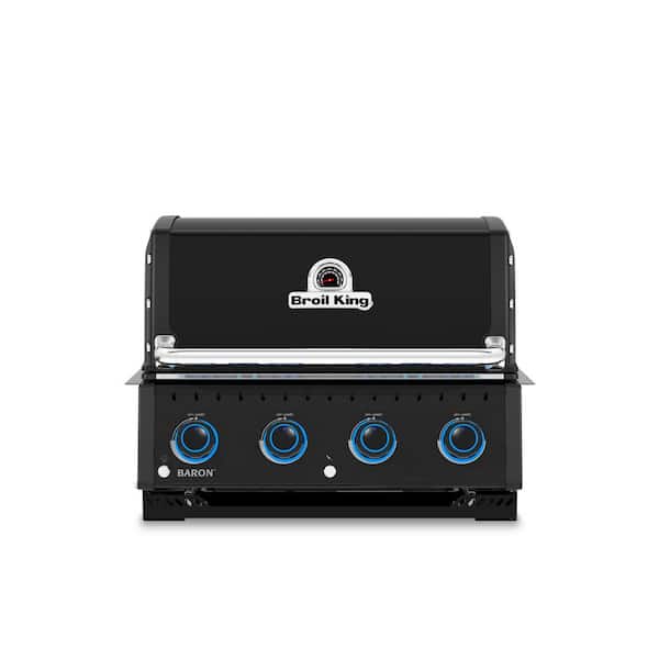 Broil King Baron 420 Shadow 4-Burner Built-In Propane Gas Grill Head ...