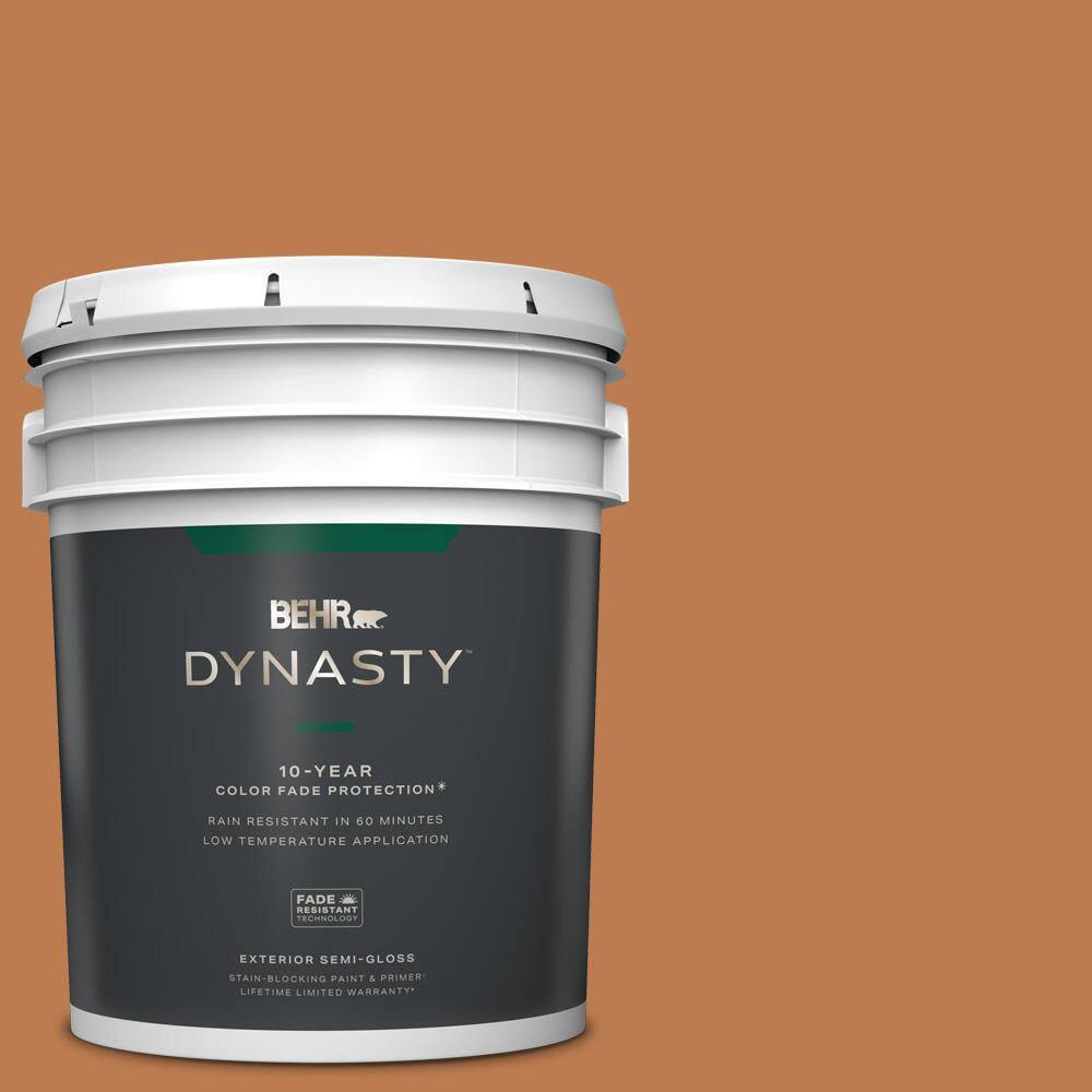 BEHR DYNASTY 5 gal. #260D-6 Chai Spice Semi-Gloss Exterior Stain ...