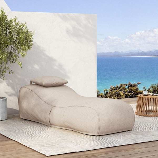 CHRISTOPHER KNIGHT HOME Oscar Dark Beige Plastic Olefin Outdoor Bean ...