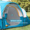 Sky Blue 14 ft. x 11 ft. x 74 in. 10-Person Camping Tent - Portable ...