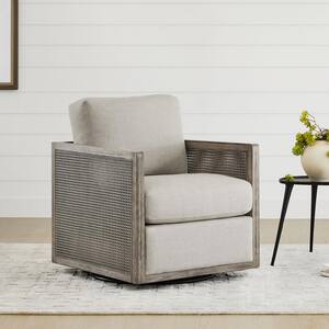 Reviews for Spruce & Spring Triton Light Gray Swivel Accent Chair with ...