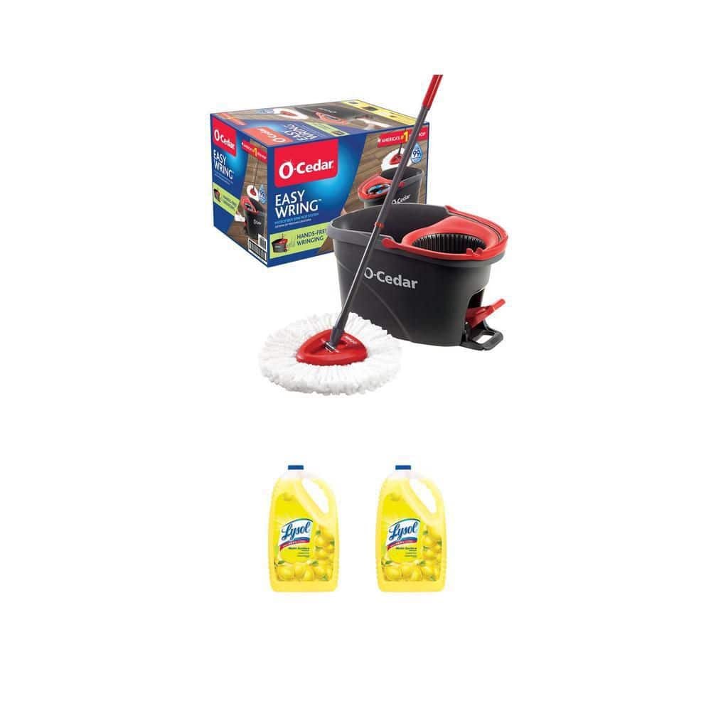 EasyWring Microfiber Spin Mop with Bucket System and 144 oz Multi ...