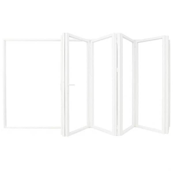 TEZA DOORS Teza 85 Series 168 in. x 80 in. White Left to Right Folding ...