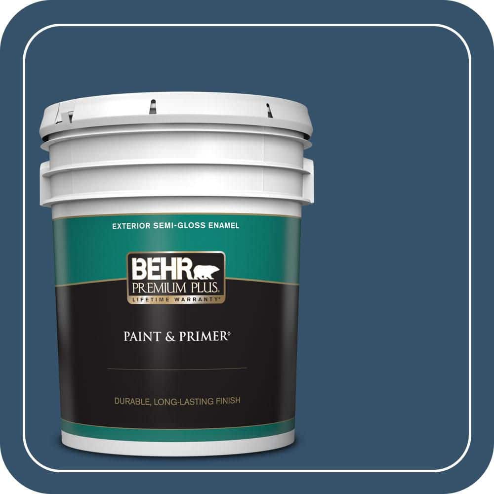 BEHR PREMIUM PLUS 5 gal. #MQ5-58 Velvet Rope Semi-Gloss Enamel Exterior ...