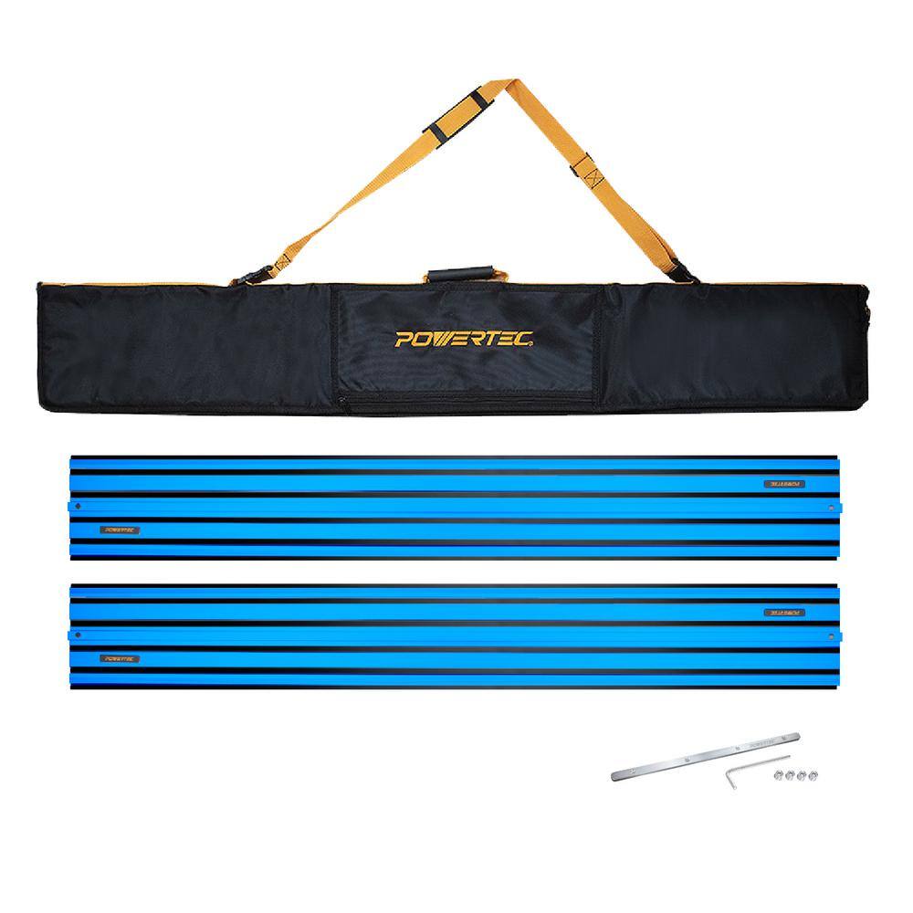 ‎POWERTEC 110 in. Track Saw Guide Rail with Protective Bag for DeWalt ...