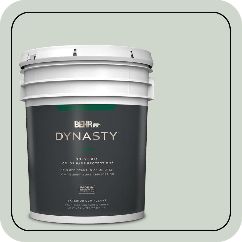 BEHR DYNASTY 5 gal. #ICC-48 Aspen Mist Semi-Gloss Exterior Stain ...
