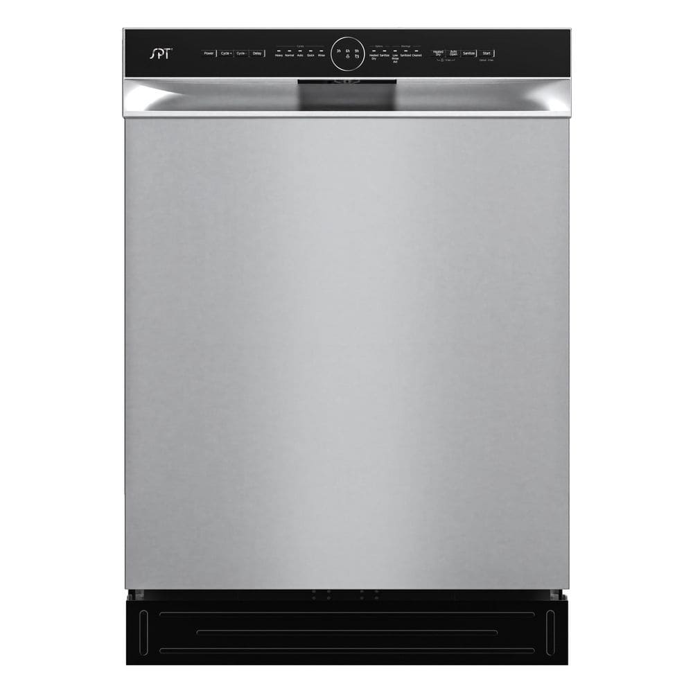 SPT 24 in. Front Control Built-In Tall Tub Dishwasher in Stainless ...